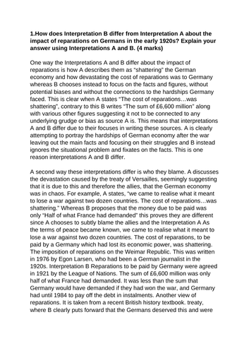 Nazi Germany Economic Policies | Teaching Resources