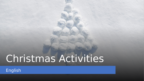 Christmas Activities - English Lessons | Teaching Resources