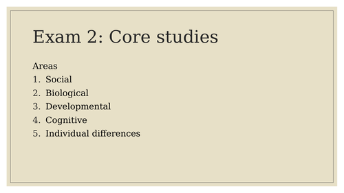 All 20 core studies | Teaching Resources
