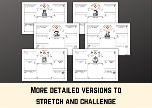 Tudor Monarchs Graphic Organisers for Research, Webquests or Group ...
