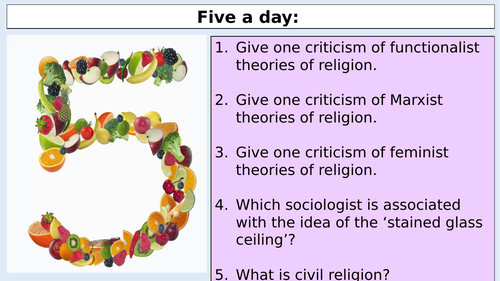 AQA A level sociology: religion and social change | Teaching Resources