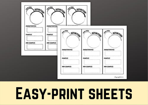 PRINTABLE New Vocabulary Bookmarks for Any Topic | Teaching Resources