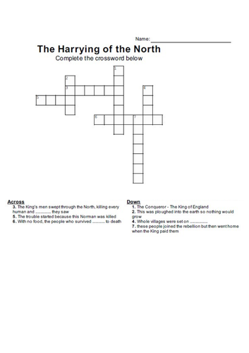 The Harrying of the North - KS3 History | Teaching Resources