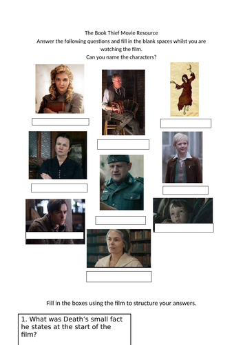 The Book Thief Film Resource | Teaching Resources