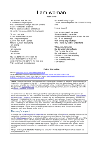 Feminist Movements - 11 Modern History - Exploring feminist songs as ...