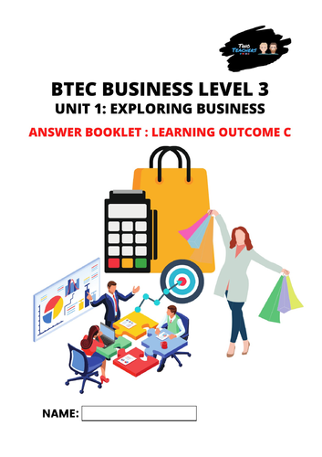 BTEC Business Unit 1: Exploring Business Learning Aim C | PowerPoint & Student Workbook ...