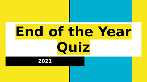 2021 End of Year pop culture quiz | Teaching Resources