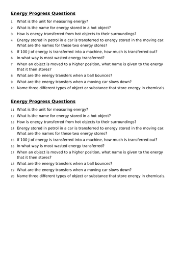 Energy Transfer KS3 Activate Science | Teaching Resources