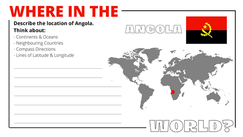 Where in the World? Geography Global Location Starter Questions ...