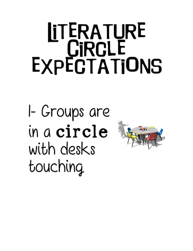 Literature Roles and Expectations | Teaching Resources