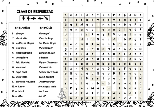 SPANISH CHRISTMAS WORD SEARCH FREEBIE | Teaching Resources