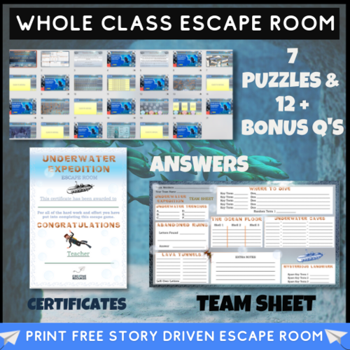 Chemistry Escape Quiz - End of Term | Teaching Resources