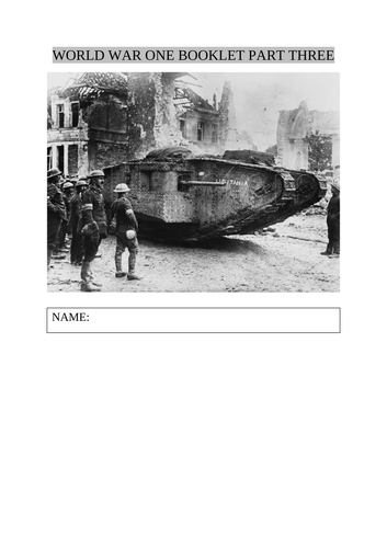 WWI lessons: Weapons, The Somme, Treaty of Versailles, End of WWI ...