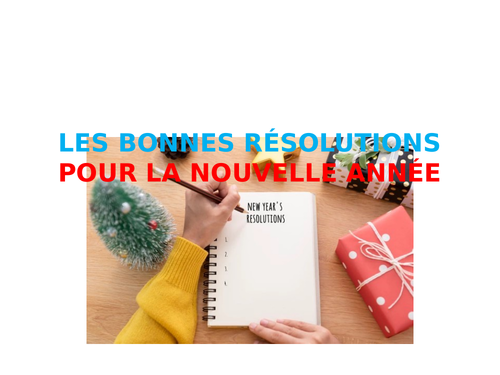LES BONNES RÉSOLUTIONS | Teaching Resources