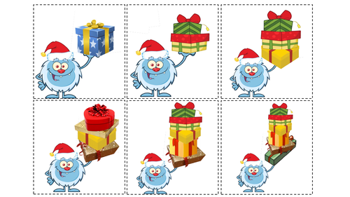 Counting Presents with Santa from 1 to 6 | Teaching Resources
