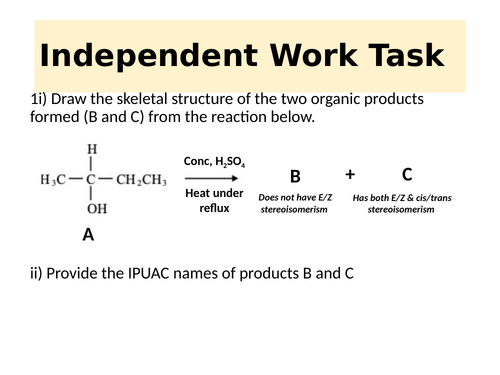 Synthetic Routes in Organic Synthesis (Yr12) | Teaching Resources