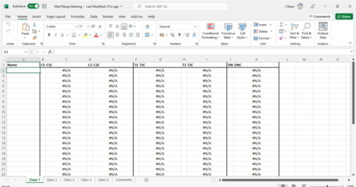 Mail Merge marking: make marking quick and easy using this spreadsheet ...