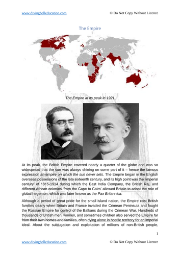 Victorian Poetry Study Activity: The Poetry of Empire | Teaching Resources