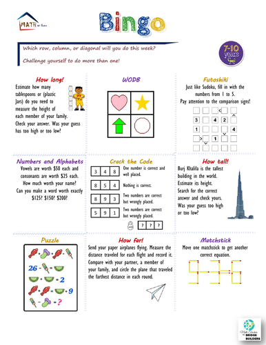 Bingo with Math Word Problems | Teaching Resources