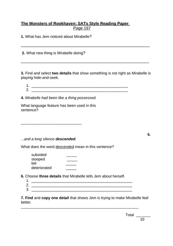 KS2 English Reading Practice SATs Style Papers | Teaching Resources