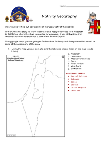 Christmas Map skills Nativity | Teaching Resources