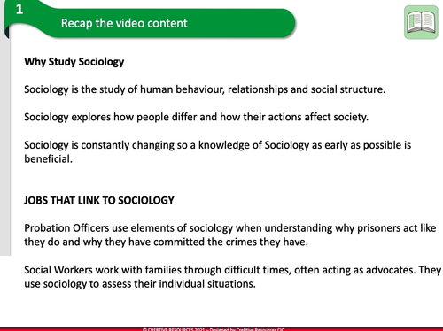 Why study Sociology | Teaching Resources