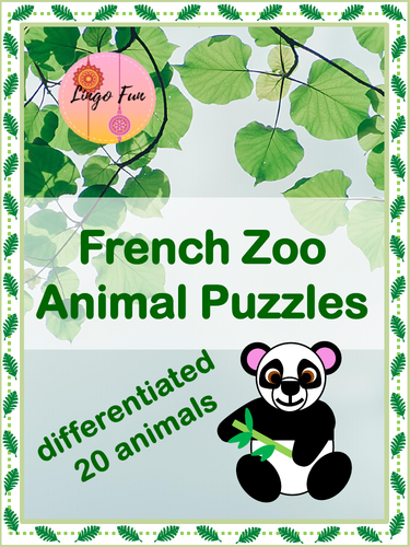 French Zoo Animal Vocabulary Puzzles | Teaching Resources