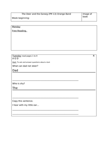 Oxford Reading Tree - The Deer and the Earwig PM 13 Orange Level ...