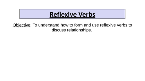 Spanish reflexive verbs (relationships) | Teaching Resources