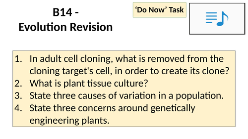 B14 Genetics and Evolution Powerpoint/Worksheet | Teaching Resources