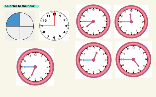 Time - Quarter To - A Tiny Teacher | Teaching Resources