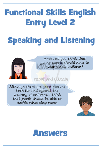 English Functional Skills - Entry Level 3 - Speaking and Listening ...