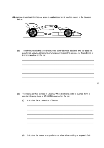 AQA GCSE Physics P10.02 Weight and terminal velocity | Teaching Resources
