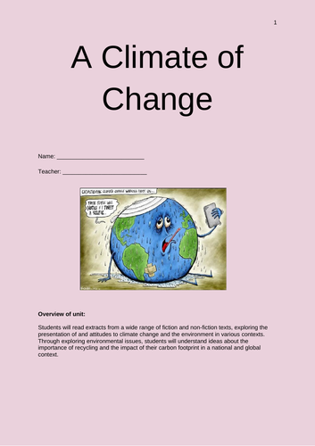A Climate of Change - the environment unit | Teaching Resources