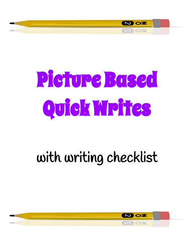 20 Picture Based Quick Writes for Morning Work, Center Work, or "I'm ...