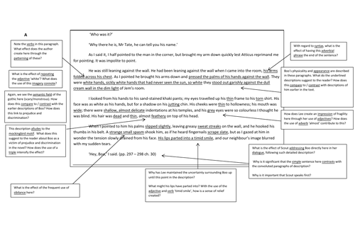 To Kill a Mockingbird - Annotation/Models | Teaching Resources
