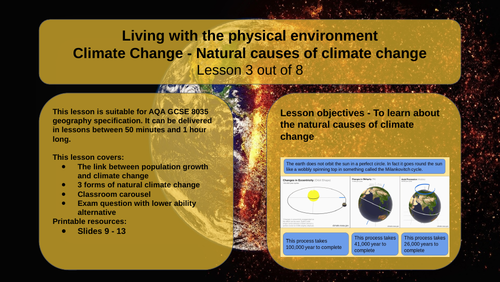 AQA Geography GCSE Lesson- Natural Hazards - Climate Change - Natural ...
