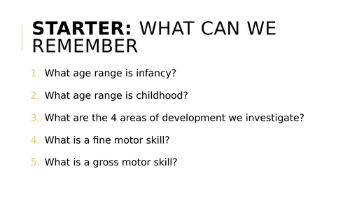 Health and Social Care: Component 1 Human Lifespan Development. Life ...