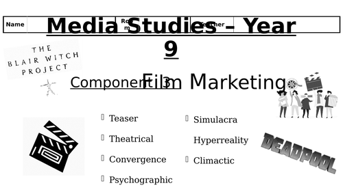 Year 9 Media Studies: Film Marketing | Teaching Resources