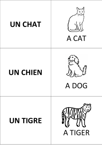 French Animals Mix & Match | Teaching Resources