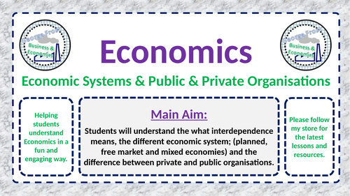 Economic Systems & Public & Private Organisations | Teaching Resources