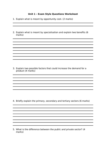 The Economic Problem Overview Re-Cap / Revision Lesson - GCSE Economics ...