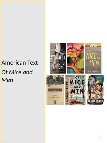 Of Mice and Men Booklet | Teaching Resources