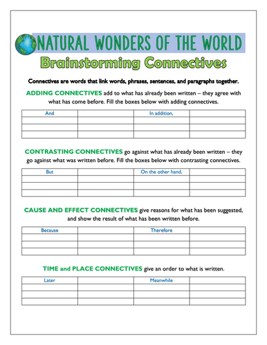 Seven Natural Wonders Descriptive Writing Challenge - Lessons 5 and 6 ...