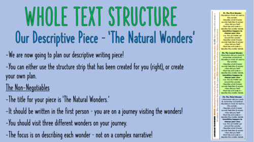 Seven Natural Wonders Descriptive Writing Challenge - Lessons 5 and 6 ...