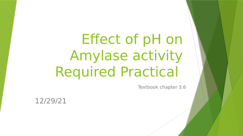 Effect of pH on Amylase Activity Required Practical | Teaching Resources