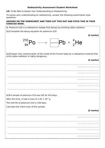 Half Life Lessons (GCSE Combined Science) | Teaching Resources