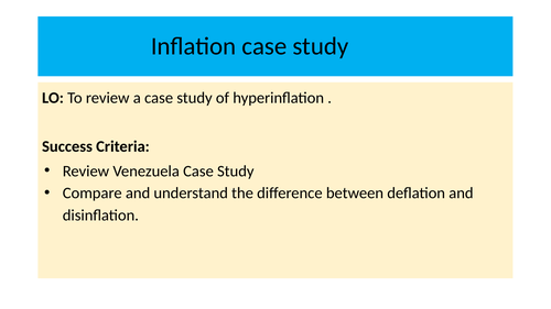 A Level Economics 2.1.2 Lsn 3. Inflation Case Study | Teaching Resources