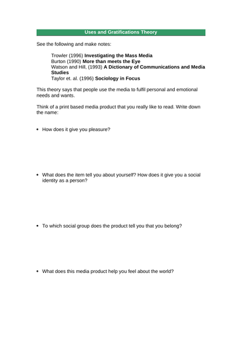 OCR Cambridge Technicals- Digital Media- Unit 1: Media Products and ...