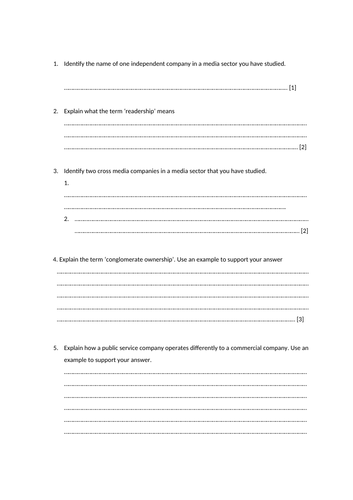 OCR Cambridge Technicals- Digital Media- Unit 1: Media Products and ...
